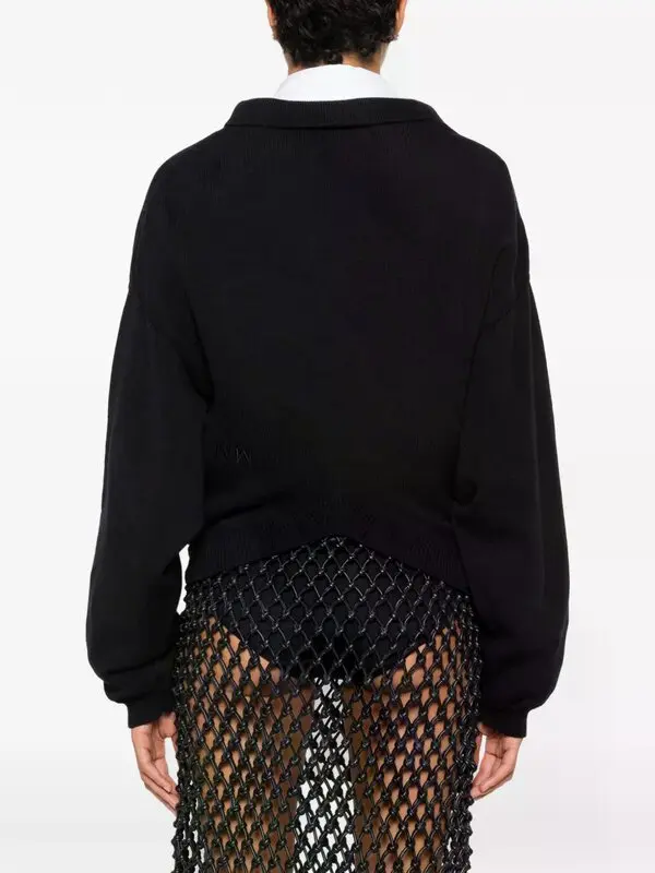 Marie Adam-Leenaerdt Logo-embroidered Polo-style Sweater