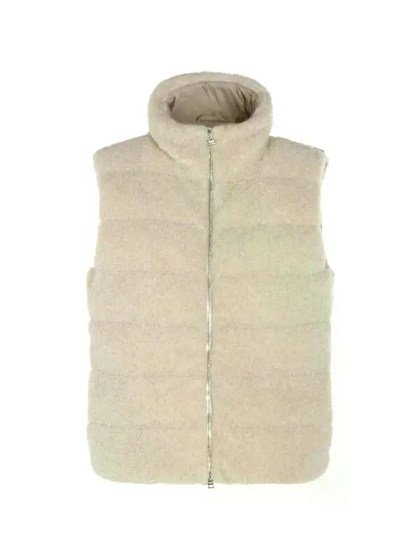 Herno Quilted Shearling-effect Gilet - Neutrals