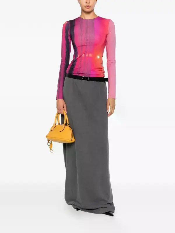 Marie Adam-Leenaerdt Abstract Print Rear-zip Top