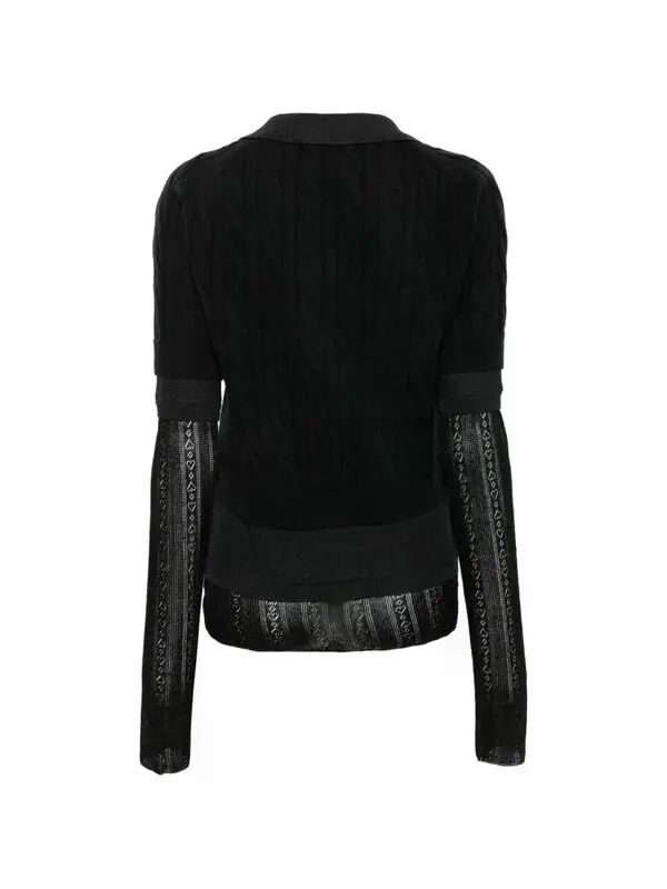 Marie Adam-Leenaerdt Layered Knitted Polo Top
