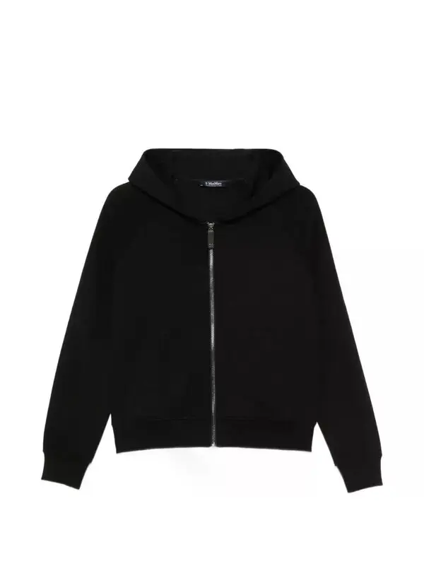 Max Mara Logo Embroidered Zip-up Hoodie