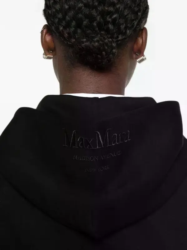 Max Mara Logo Embroidered Zip-up Hoodie