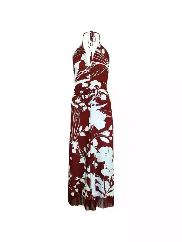 Cara Cara Shelter Island Floral-print Maxi Dress - Brown