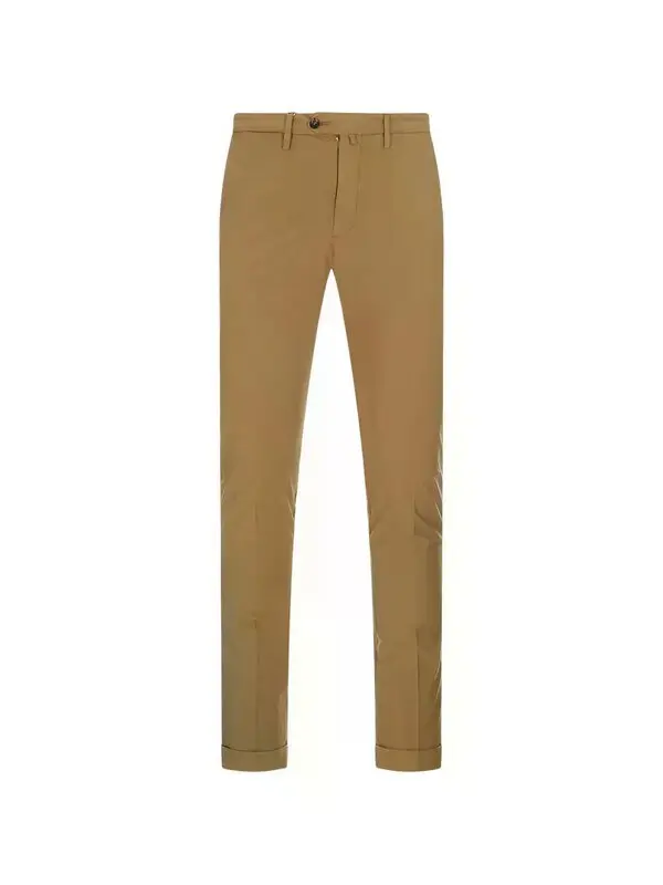 B SETTECENTO Button-fastening Trousers With Turn-up Hems