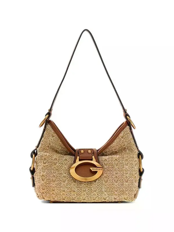 Guess Camden Woven Logo Plaque Tote Bag