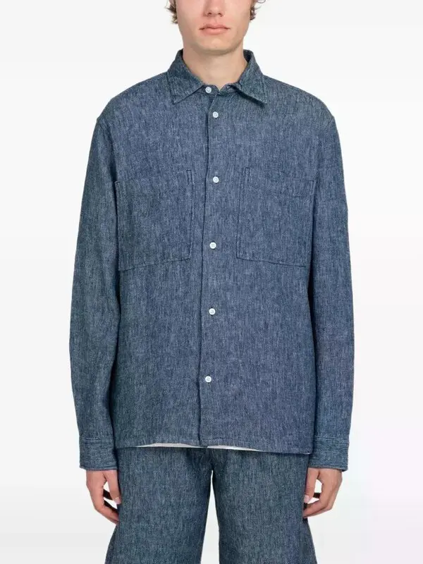 MINIMUM Titan Patch-pocket Shirt - Blue