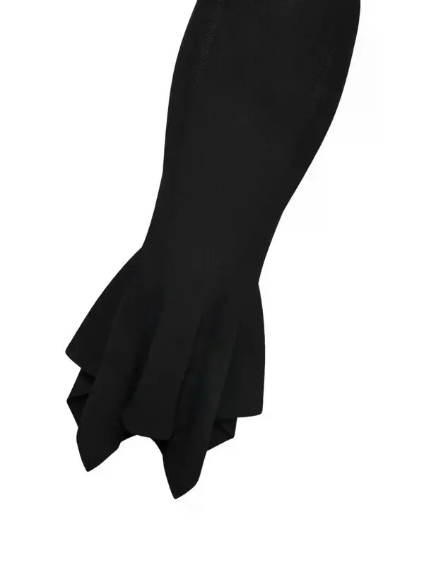 MARINE SERRE Ribbed Knit Maxi Dress