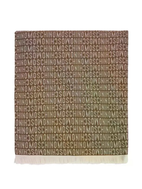 Moschino Logo-print Fringed Scarf