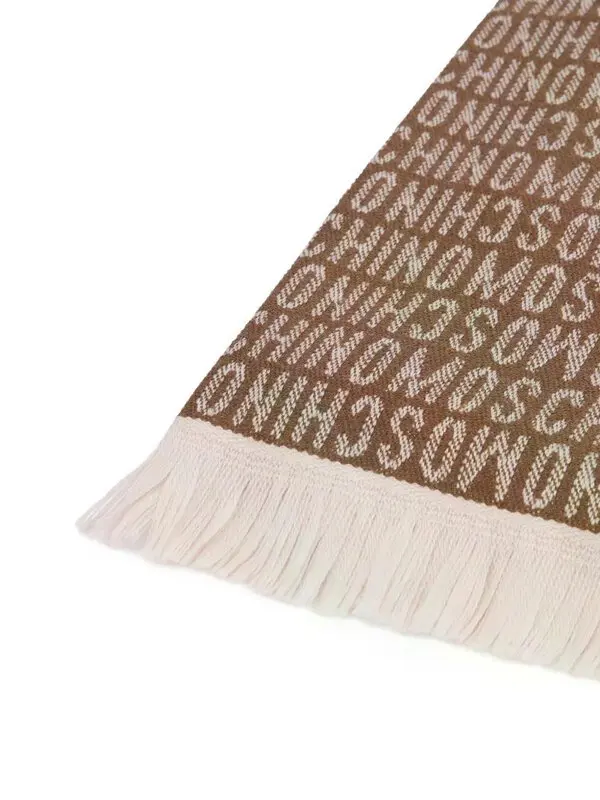Moschino Logo-print Fringed Scarf