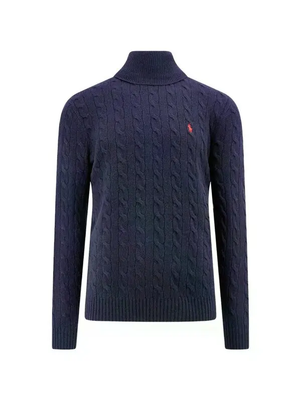 Polo Ralph Lauren Cable Knit Turtleneck Sweater - Blue