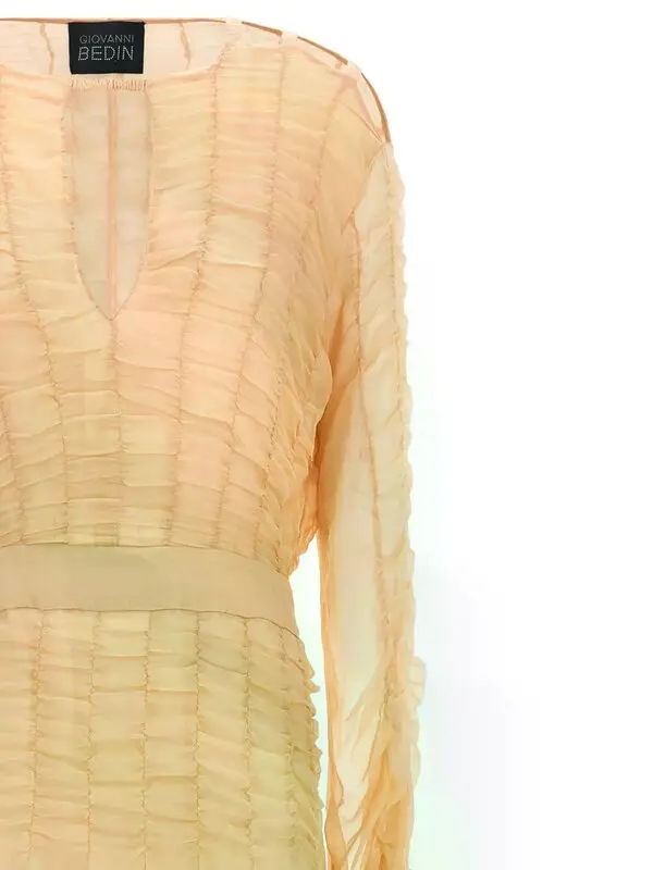 GIOVANNI BEDIN Smocked Cut-out Maxi Dress