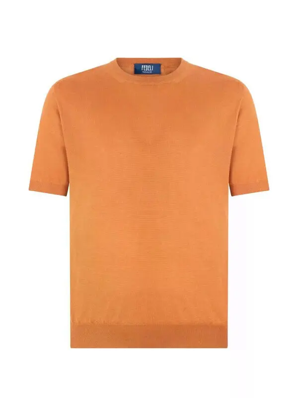 Fedeli Round-neck Short-sleeve T-shirt - Orange