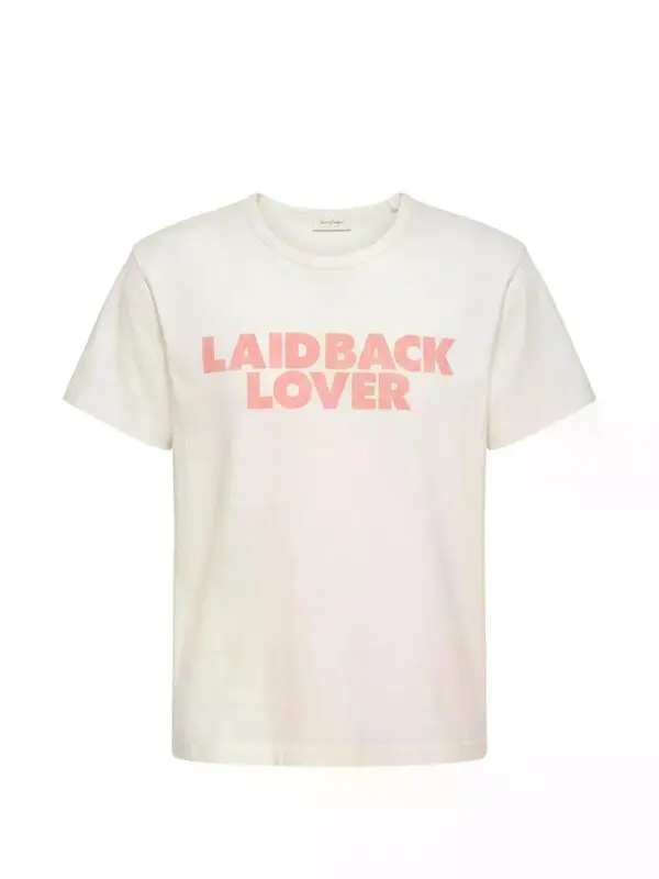 SECOND / LAYER Slogan-print Crew-neck T-shirt