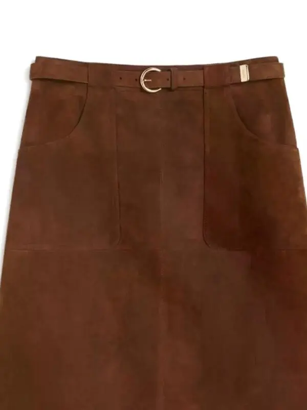 Max Mara Belted A-line Midi Skirt