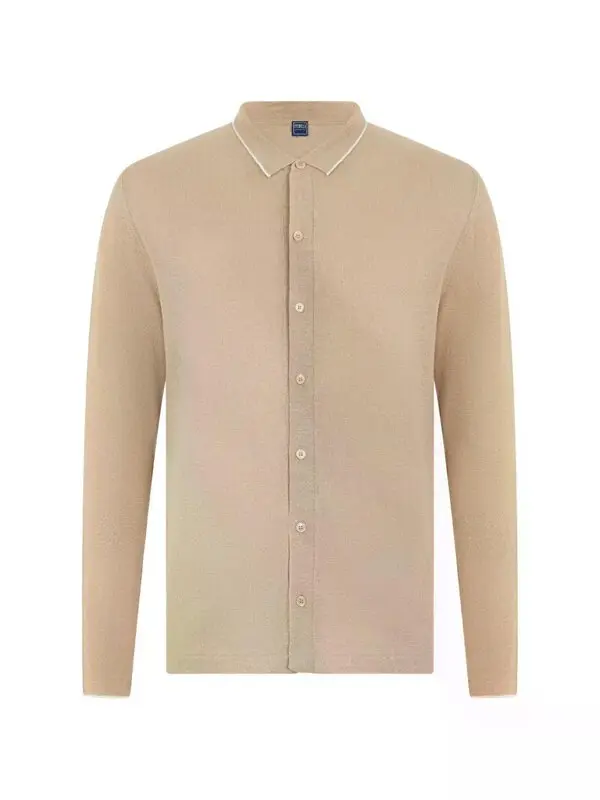Fedeli Polo-collar Button-up Cardigan
