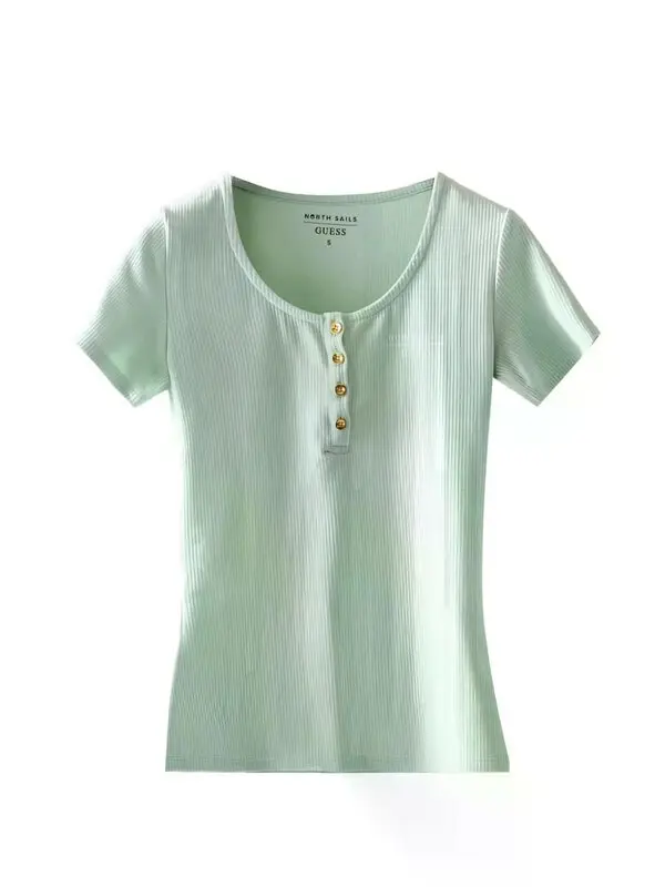 Guess North Sails Ribbed-knit T-shirt - Green