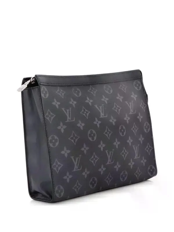 LOUIS VUITTON Pochette Voyage Mm Clutch Bag Monogram Eclipse Canvas