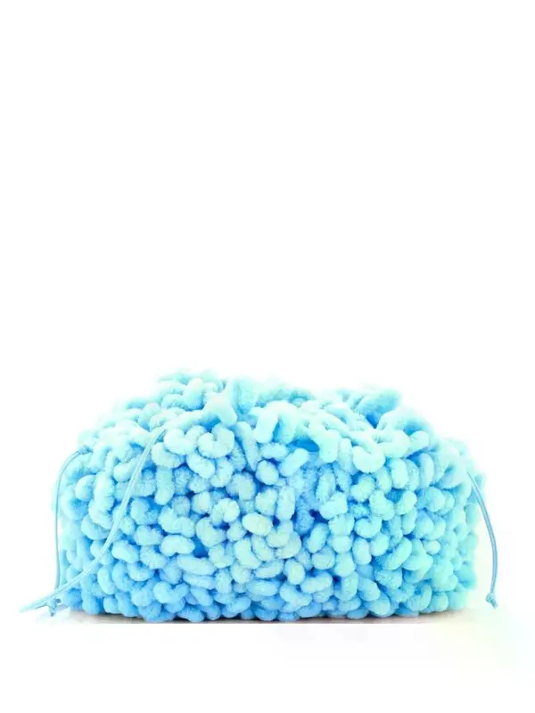 Bottega Veneta The Wave Pouch Twisted Chenille Mini Crossbody Bag - Blue