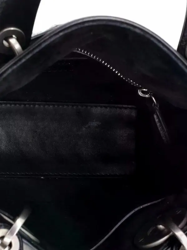 Dior Lady Chain Bag Leather And Mirror Mosaic Mini Shoulder Bag - Black