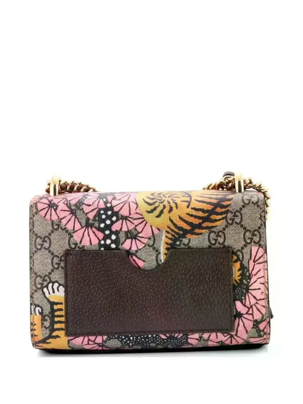 Gucci Padlock Bengal Print Gg Coated Canvas Shoulder Bag - Brown