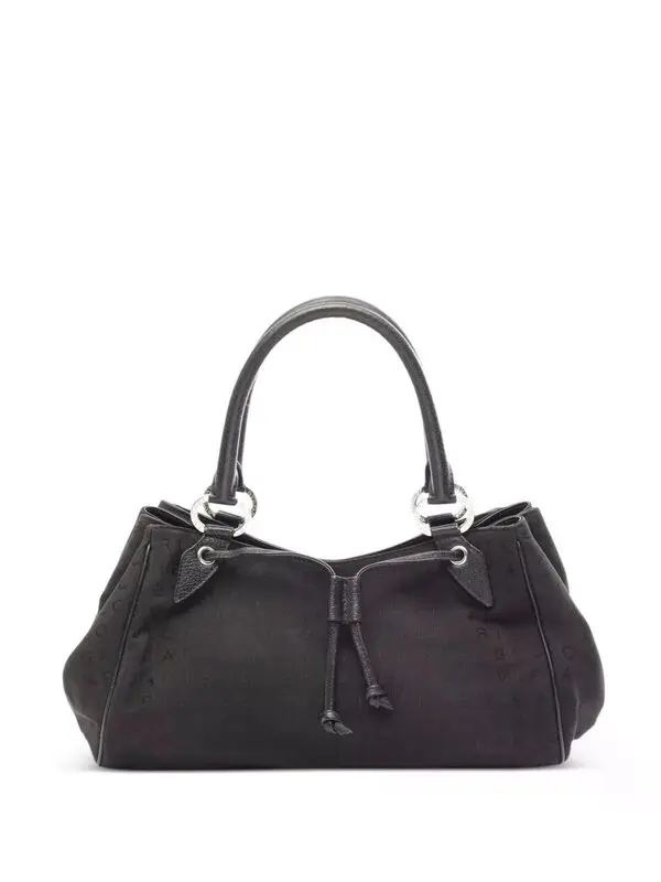 BVLGARI 2000s Logomania Shoulder Handbag - Black