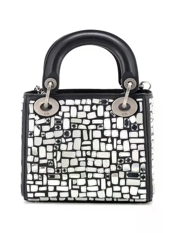 Dior Lady Chain Bag Leather And Mirror Mosaic Mini Shoulder Bag