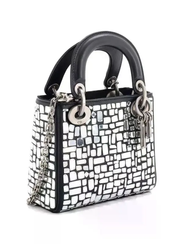Dior Lady Chain Bag Leather And Mirror Mosaic Mini Shoulder Bag