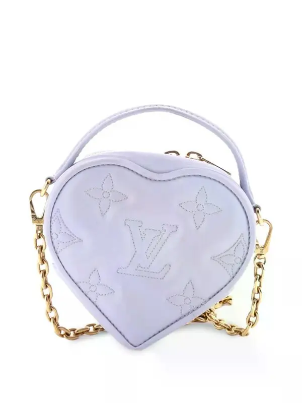 LOUIS VUITTON Pop My Heart Pouch Bag Bubblegram Leather Crossbody Bag