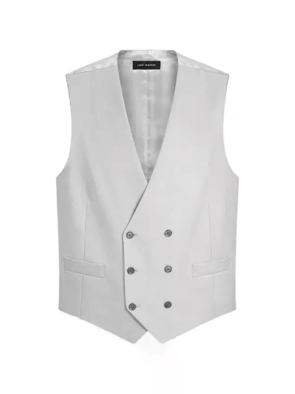 LUIGI BIANCHI MANTOVA Double-breasted Waistcoat - Grey