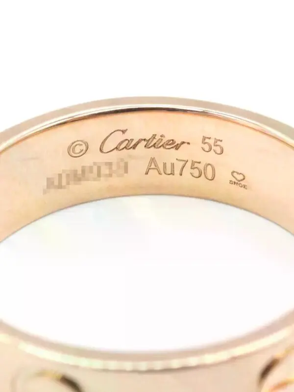 Cartier 18k Rose Gold Screw Motif Band Ring