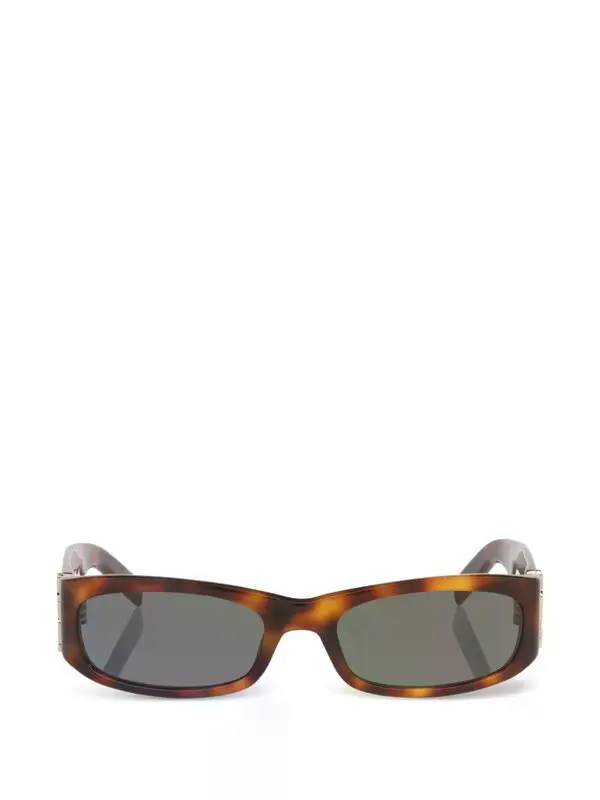 Saint Laurent Rectangle Frame Sunglasses - Brown