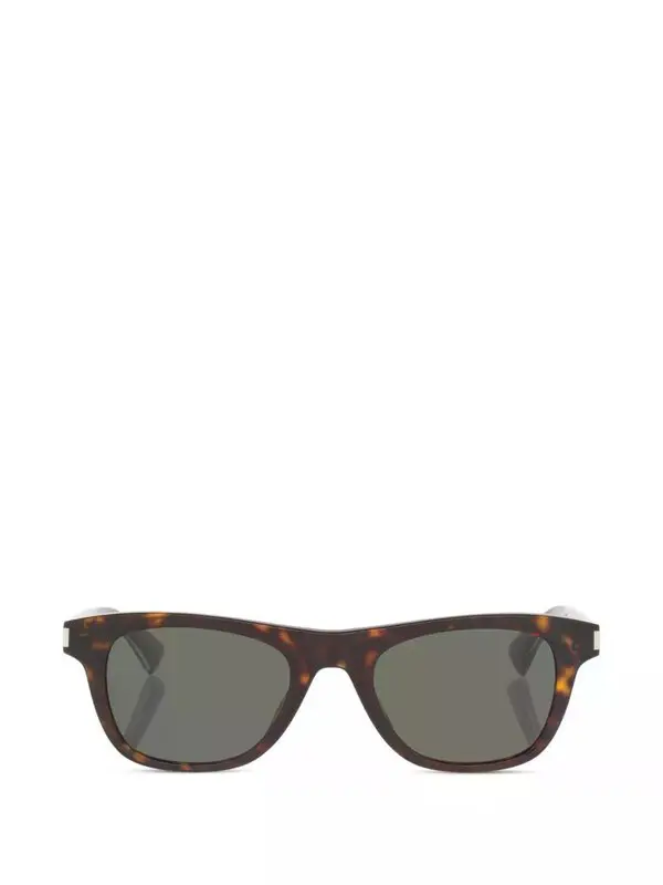 Saint Laurent Sl 879 Rectangle Frame Sunglasses - Brown