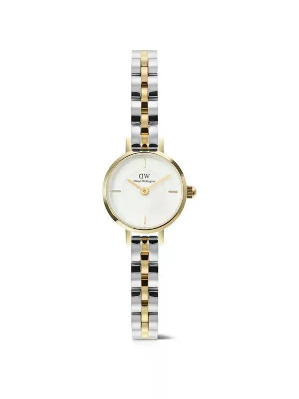 DANIEL WELLINGTON Petite 19mm Watch With Two-tone Bracelet - White
