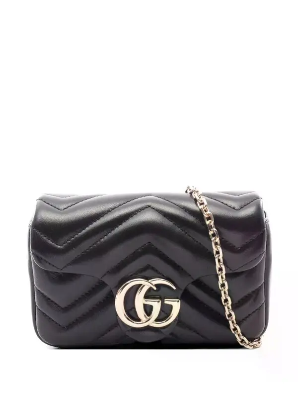 Gucci Mini Gg Marmont Shoulder Bag - Black