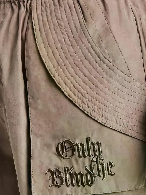 ONLY THE BLIND Brushed Embroidered Cargo Pants
