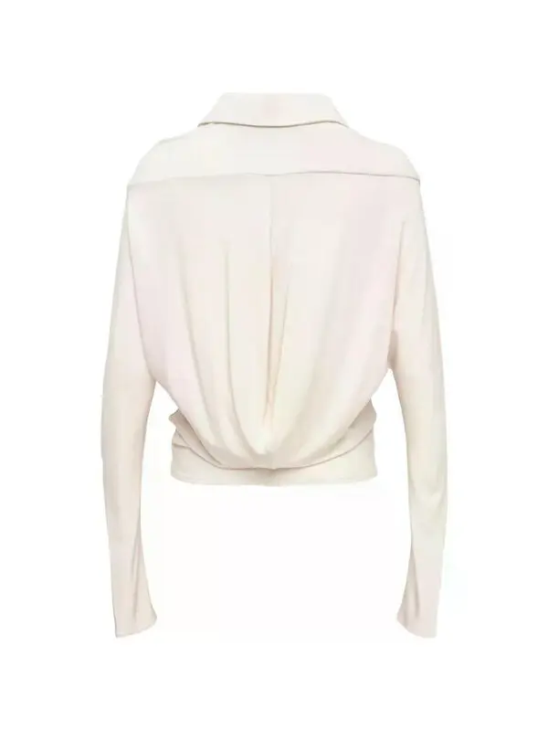 Alexander Wang Cowl Neck Draped Top - Neutrals