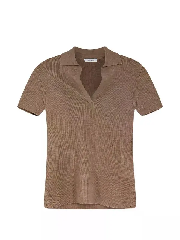 Max Mara Albero Ribbed-knit Top - Neutrals