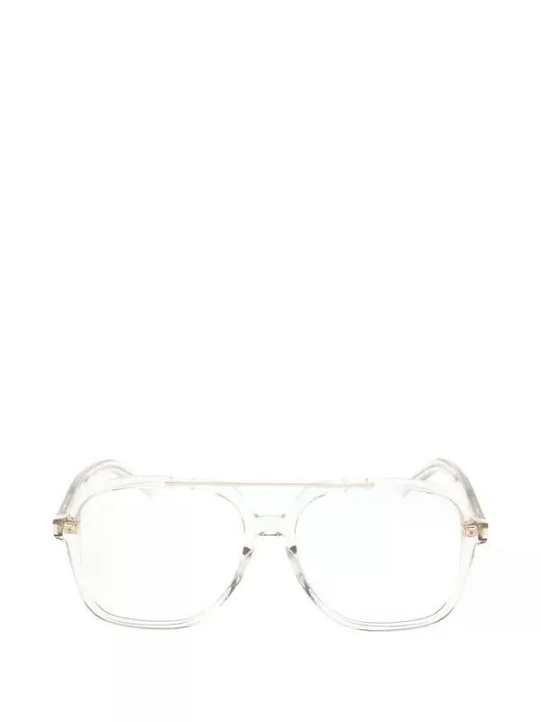Saint Laurent Geometric-frame Glasses - Neutrals