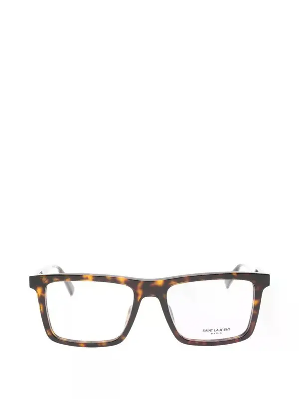 Saint Laurent Sl906 Rectangle-frame Eyeglasses - Brown