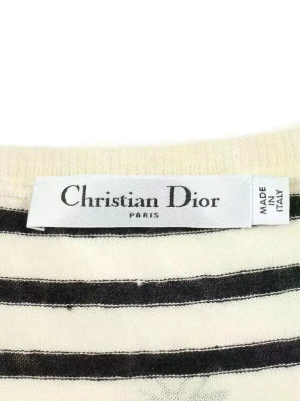 Dior L'union Fait La Force Striped Knit Sweater