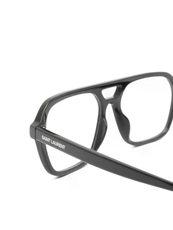 Saint Laurent Pilot-frame Glasses - Black