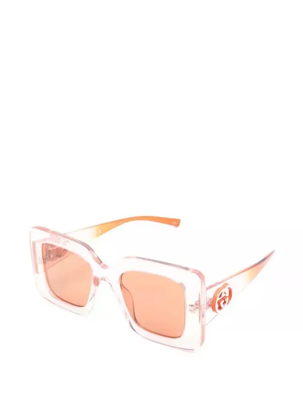 Gucci Interlocking G Square-frame Sunglasses - Pink