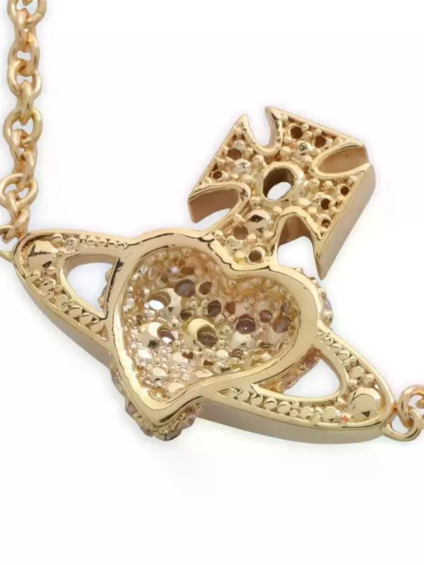 VIVIENNE WESTWOOD Orb Motif Heart Charm Bracelet