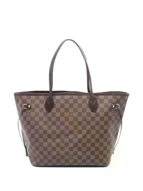 LOUIS VUITTON Neverfull Mm Damier Ebene Tote Bag