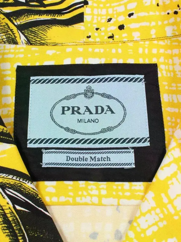 Prada 2010s Double Match Banana-print Shirt