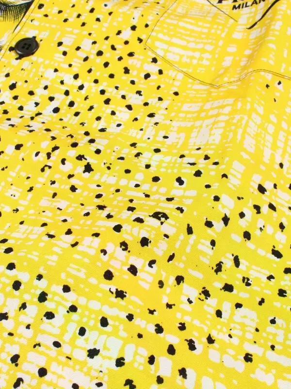 Prada 2010s Double Match Banana-print Shirt