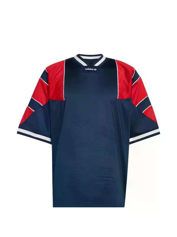 Adidas Mesh Panelled V-neck T-shirt - Blue