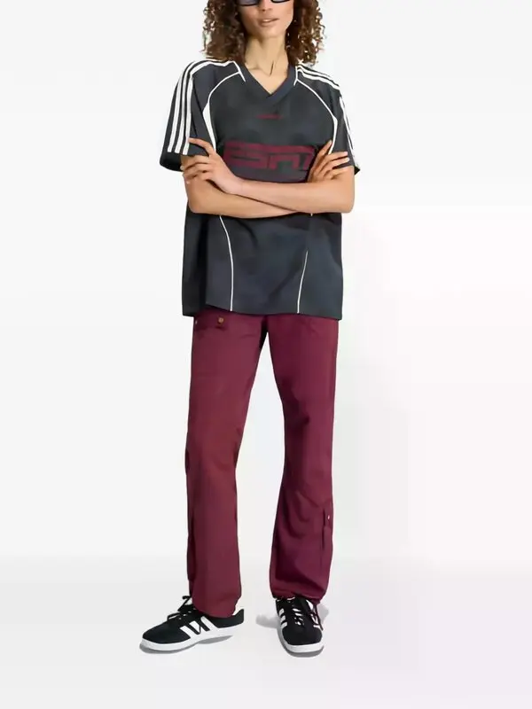 Adidas Polka-dot Mesh-panel T-shirt - Grey