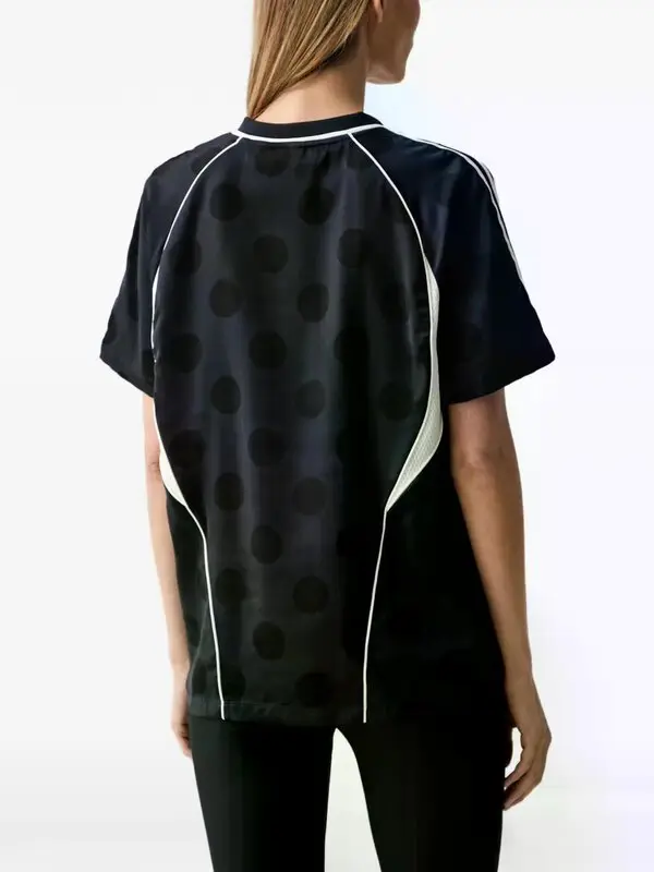 Adidas Polka-dot Mesh-panel T-shirt