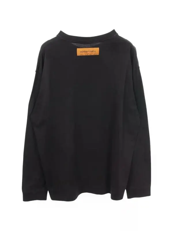 LOUIS VUITTON 2000s Fade Logo-print Long-sleeve T-shirt